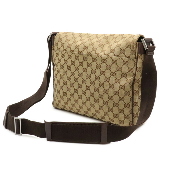 Gucci | Bags | Gucci Tan Crossbody Gg Bag Leather Khaki Messenger ...